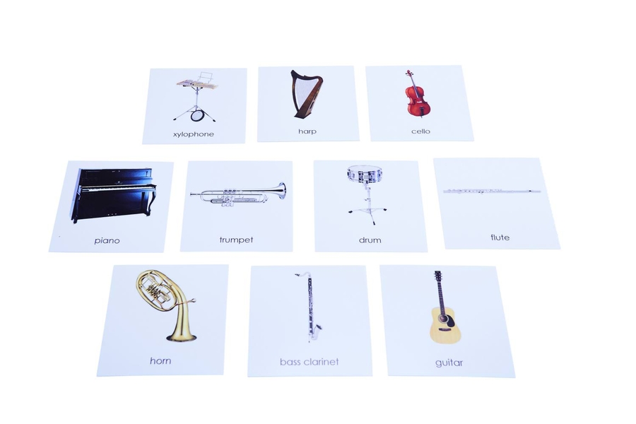Nomenclature Cards - Instruments | Montessori Australia