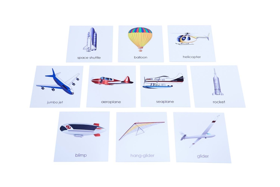 Nomenclature Cards - Transport Air | Montessori Australia